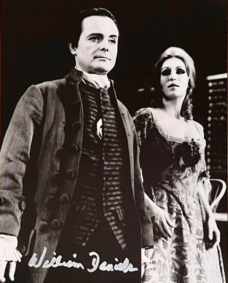 Signed Picture of William Daniels as John Adams and Virginia Vestoff as ...